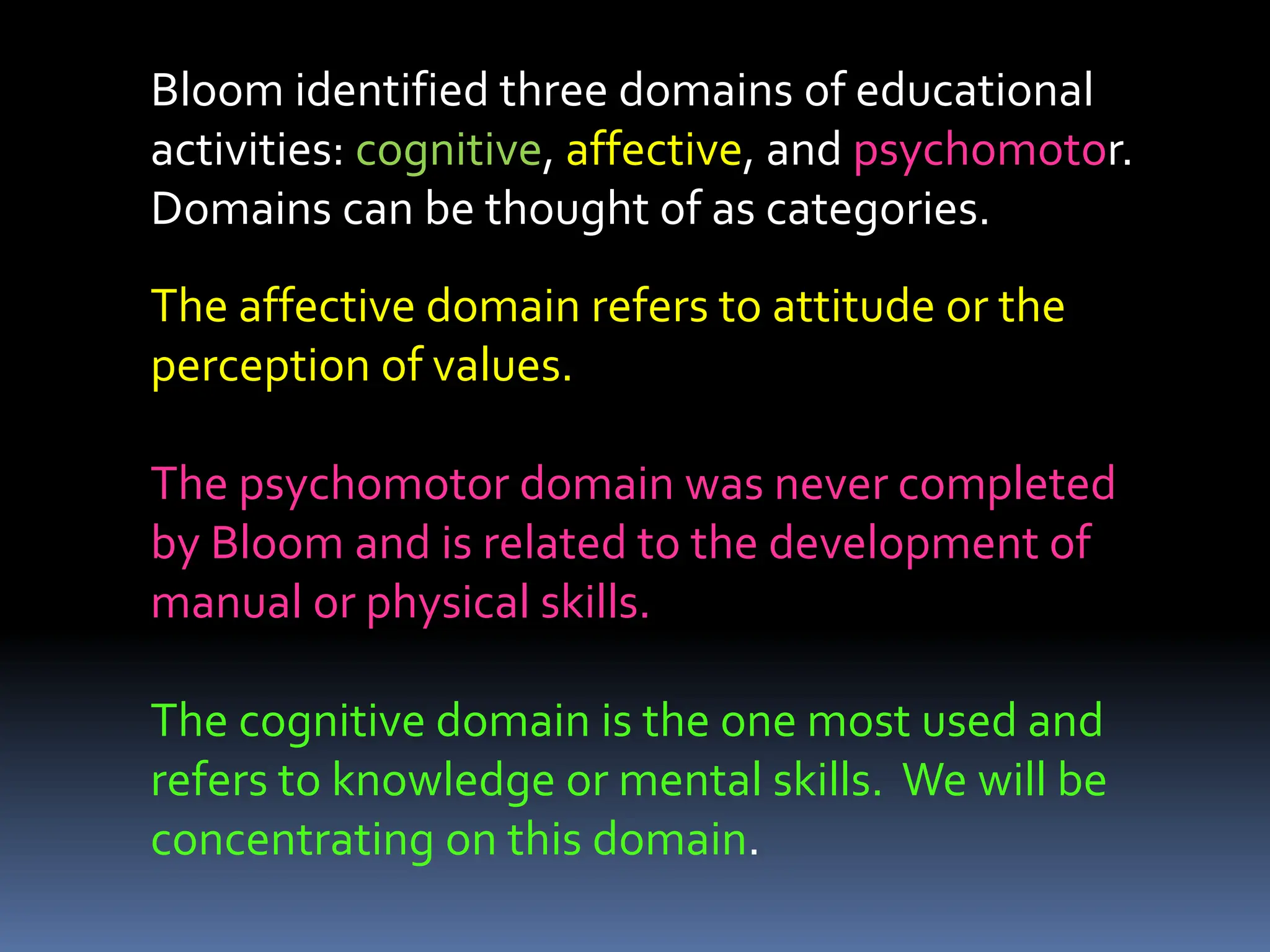 Bloom’s Taxonomy Cognitive PPT Show.ppsx