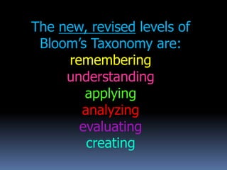 Bloom’s Taxonomy Cognitive PPT Show.ppsx