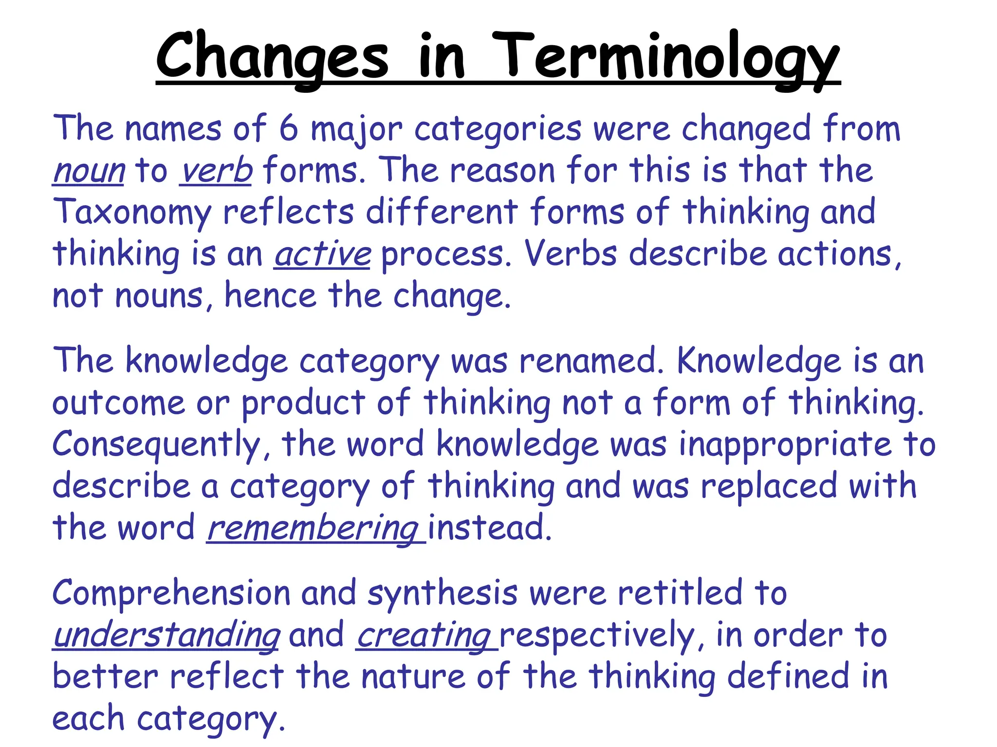 Blooms Taxonomy in the Field of Science and Learning..ppt