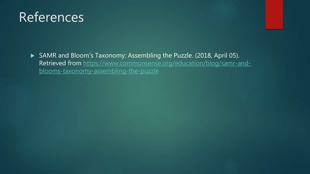 Bloom's Taxonomy Presentation | PPT