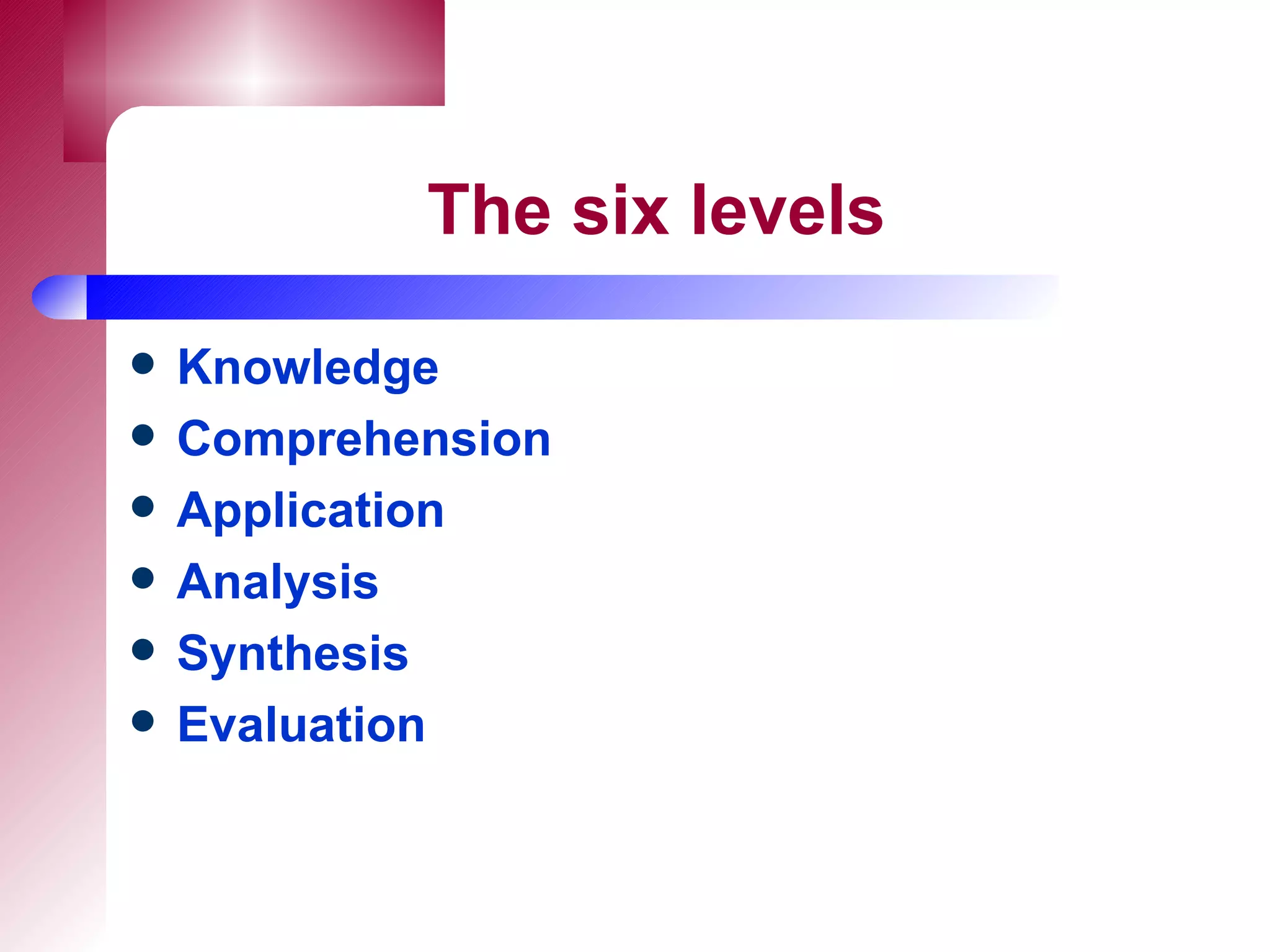 Bloom's taxonomy revised | PPT