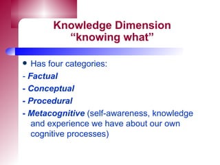 Bloom's taxonomy revised | PPT