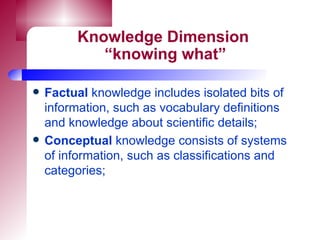 Bloom's taxonomy revised | PPT