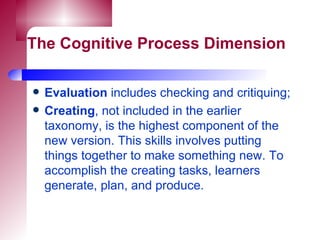 Bloom's taxonomy revised | PPT