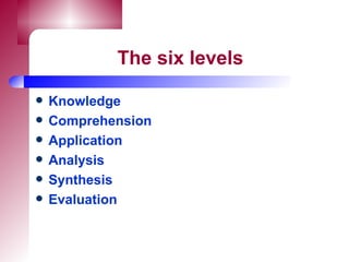 Bloom's taxonomy revised | PPT