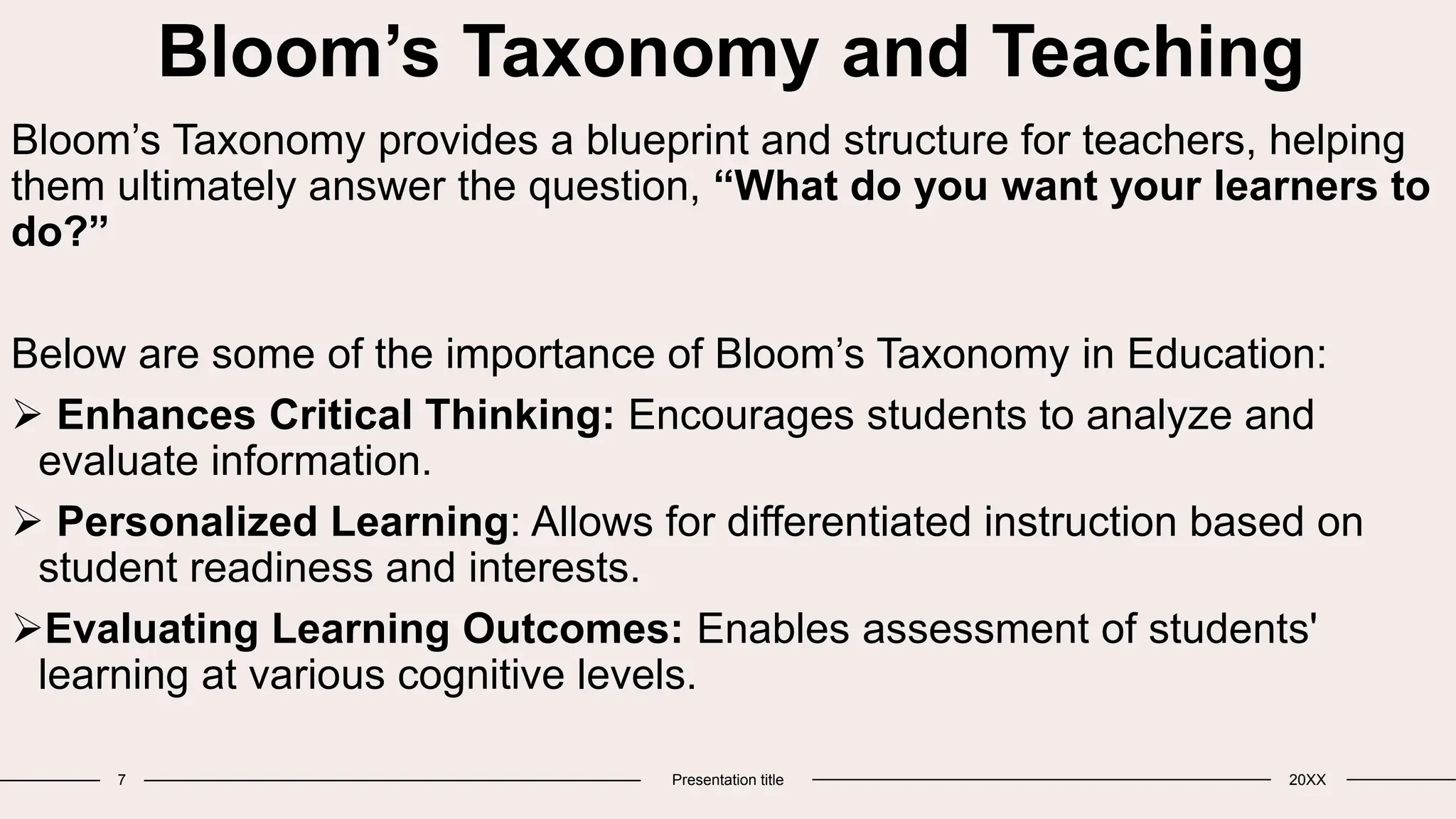 BLOOM’S TAXONOMY STRATEGIES FOR CLASS ACTIVITY | PPTX