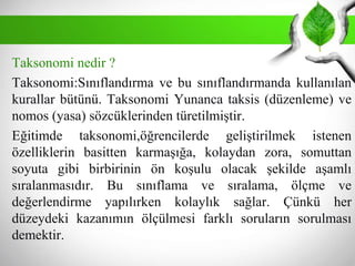 Bloom Taksonomisi Hikmet Belge Doç. Dr. Agah Tuğrul KORUCU.pptx