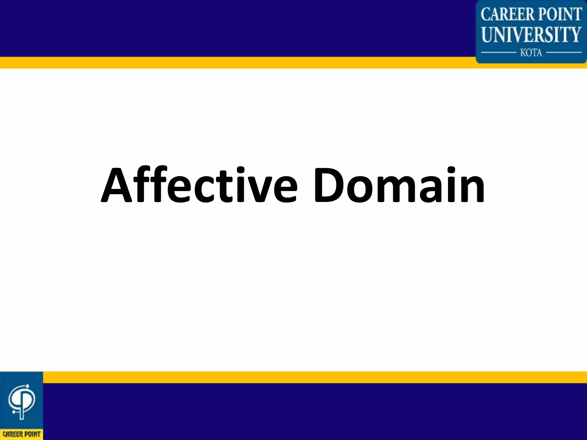 Bloom taxonomy affective and psychomotor domain | PPTX