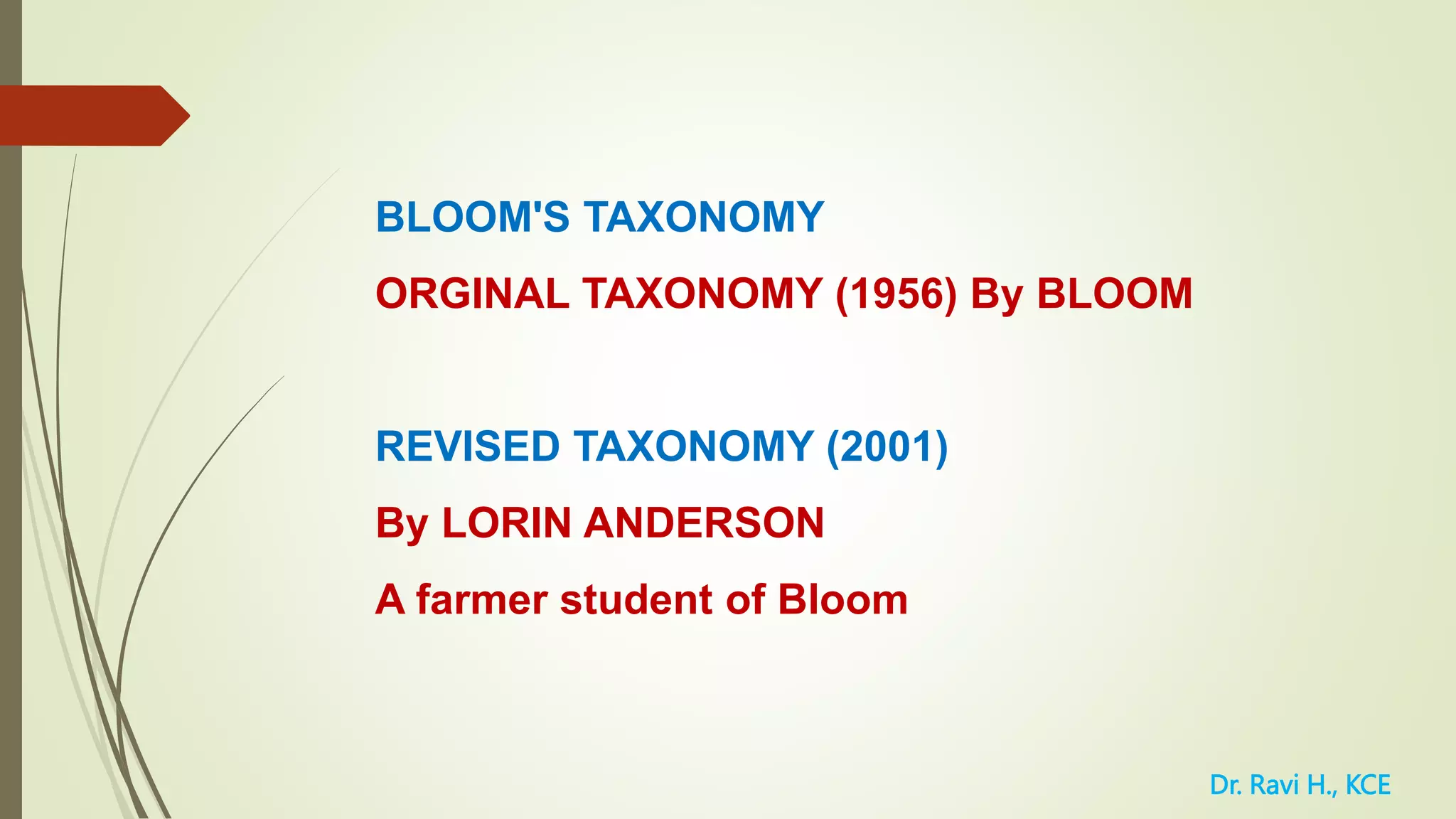 Bloom Taxonomy | PPTX