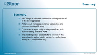 Bloor: Test Design Automation | PPT