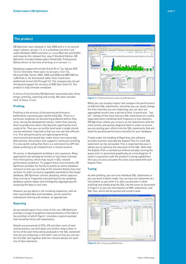 Preventing Database Perfomance Issues | DB Optimizer | PDF