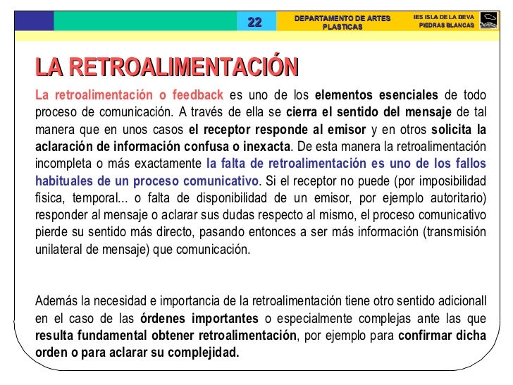 Que Es La Retroalimentacion En La Comunicacion at Jeffery Wilkins blog