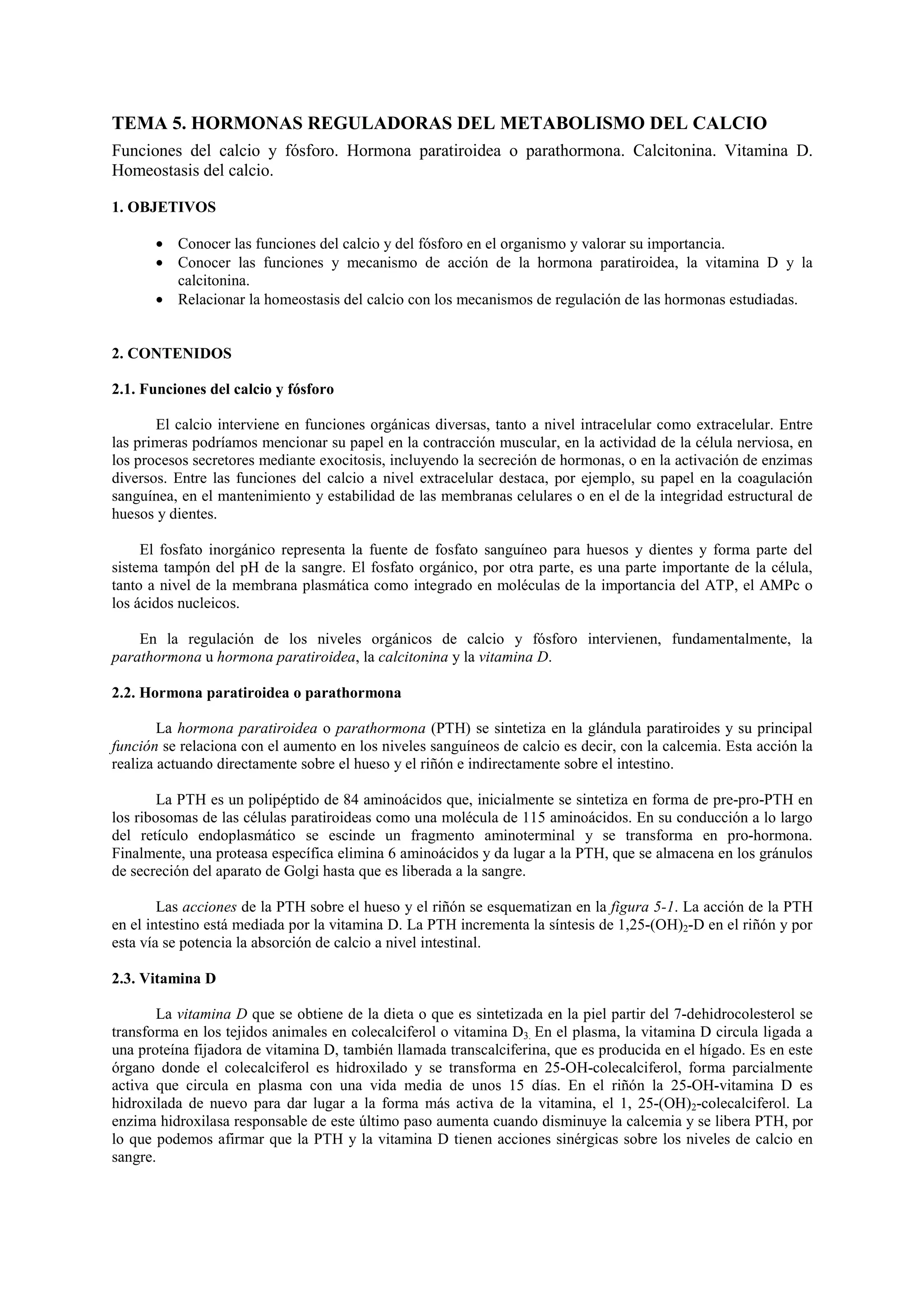 hormonas-reguladoras-metabolismo-calcio | PDF