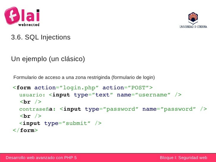 PHP Avanzado: Seguridad Web