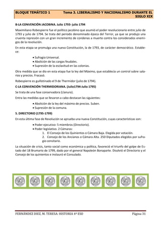 Bloque 1. tema 3 LIBERALISMO Y NACIONALISMO | PDF
