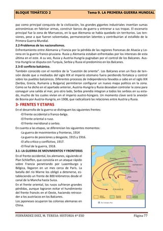 Bloque 2. tema 9 la primera guerra mundial | PDF
