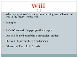 Bloque 3 will and be going | PPT