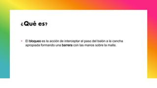 Bloqueo en voleibol 11° | PPTX