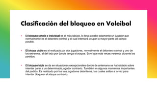 Bloqueo en voleibol 11° | PPTX
