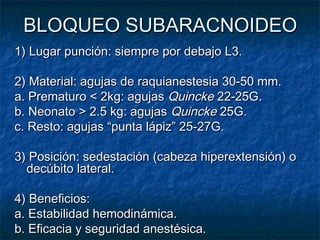 Bloqueo peneano y espinal en pediatria | PPT