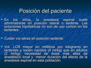Bloqueo peneano y espinal en pediatria | PPT