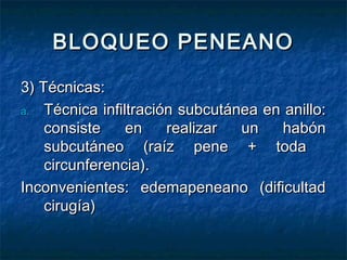 Bloqueo peneano y espinal en pediatria | PPT