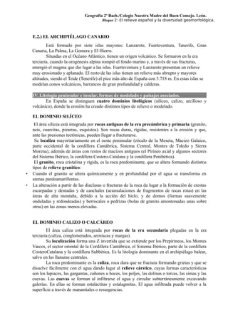 Bloque temático 2. el relieve español. | PDF
