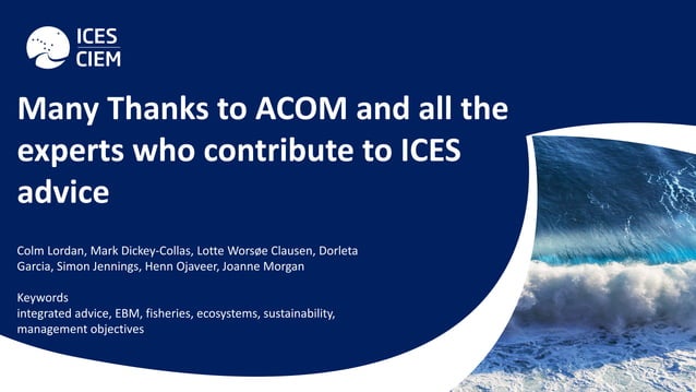 ICES journey to integrated advice for ecosystem based management | PPT