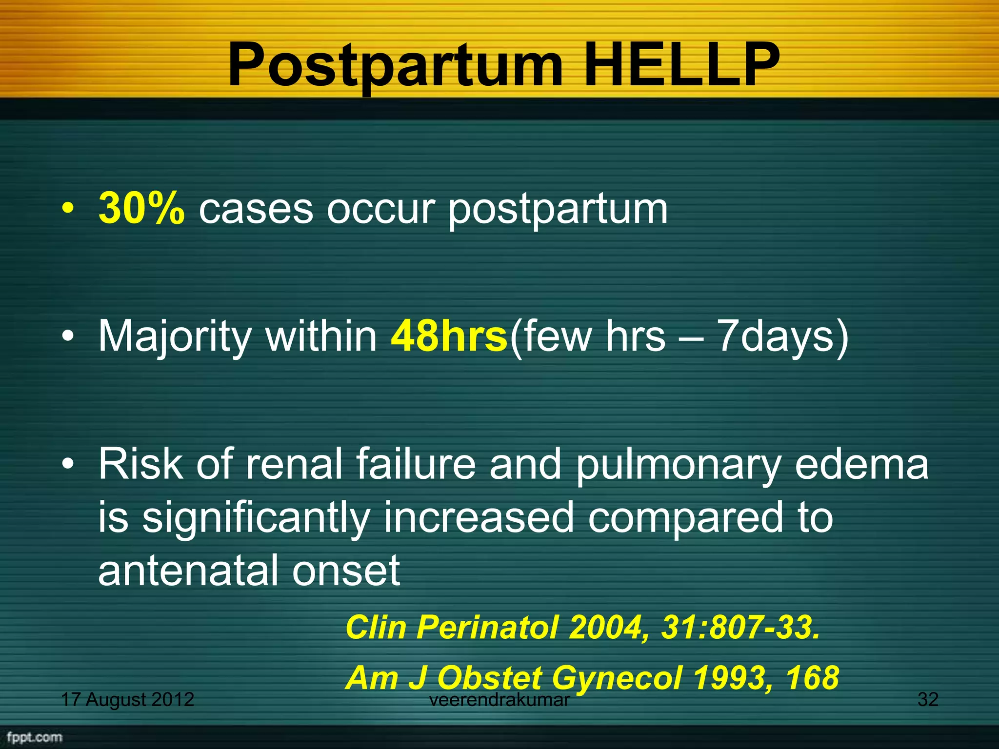 postpartum management of preeclampsia | PPTX