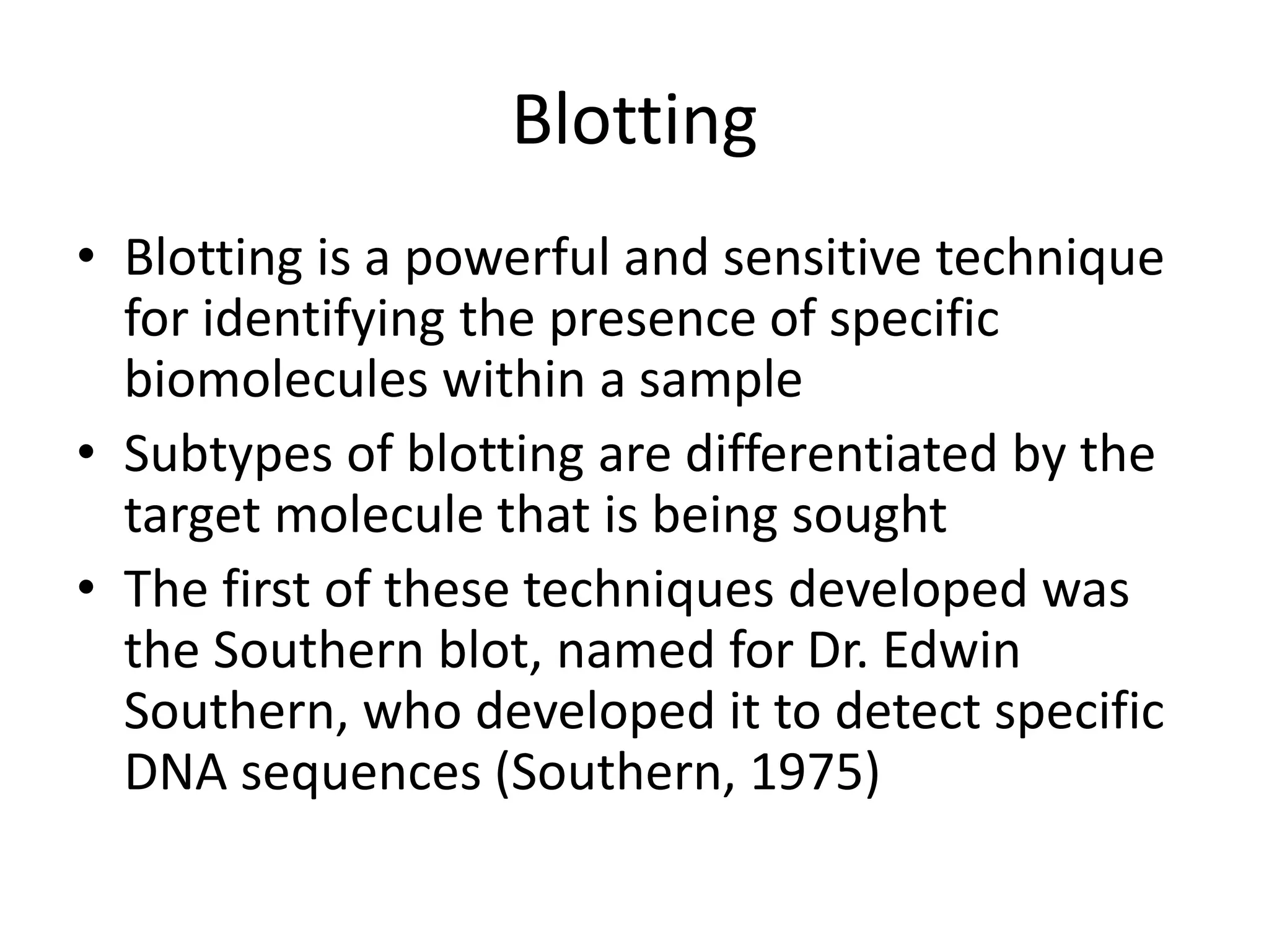 Blotting Technique | PPTX