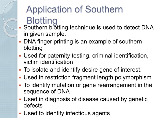 Blotting technique including Southern , Northern and Western blotting ...