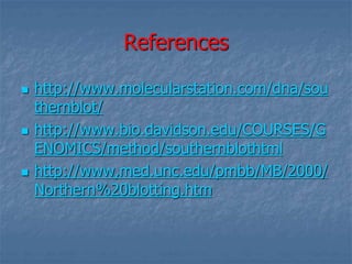 Blotting techniques ppt | PPTX