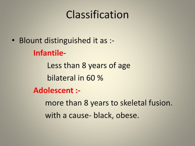 Blounts disease | PPTX | Death, Injury, or Military Conflict ...