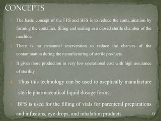 Blow fill-seal technology for parentral | PPTX