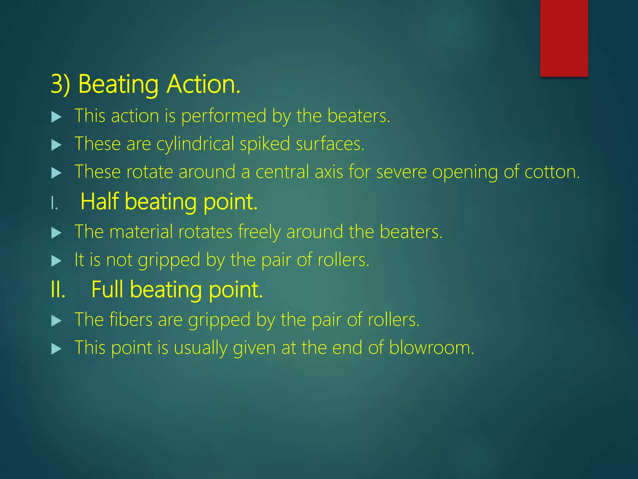 Blowroom process in spinning | PPTX