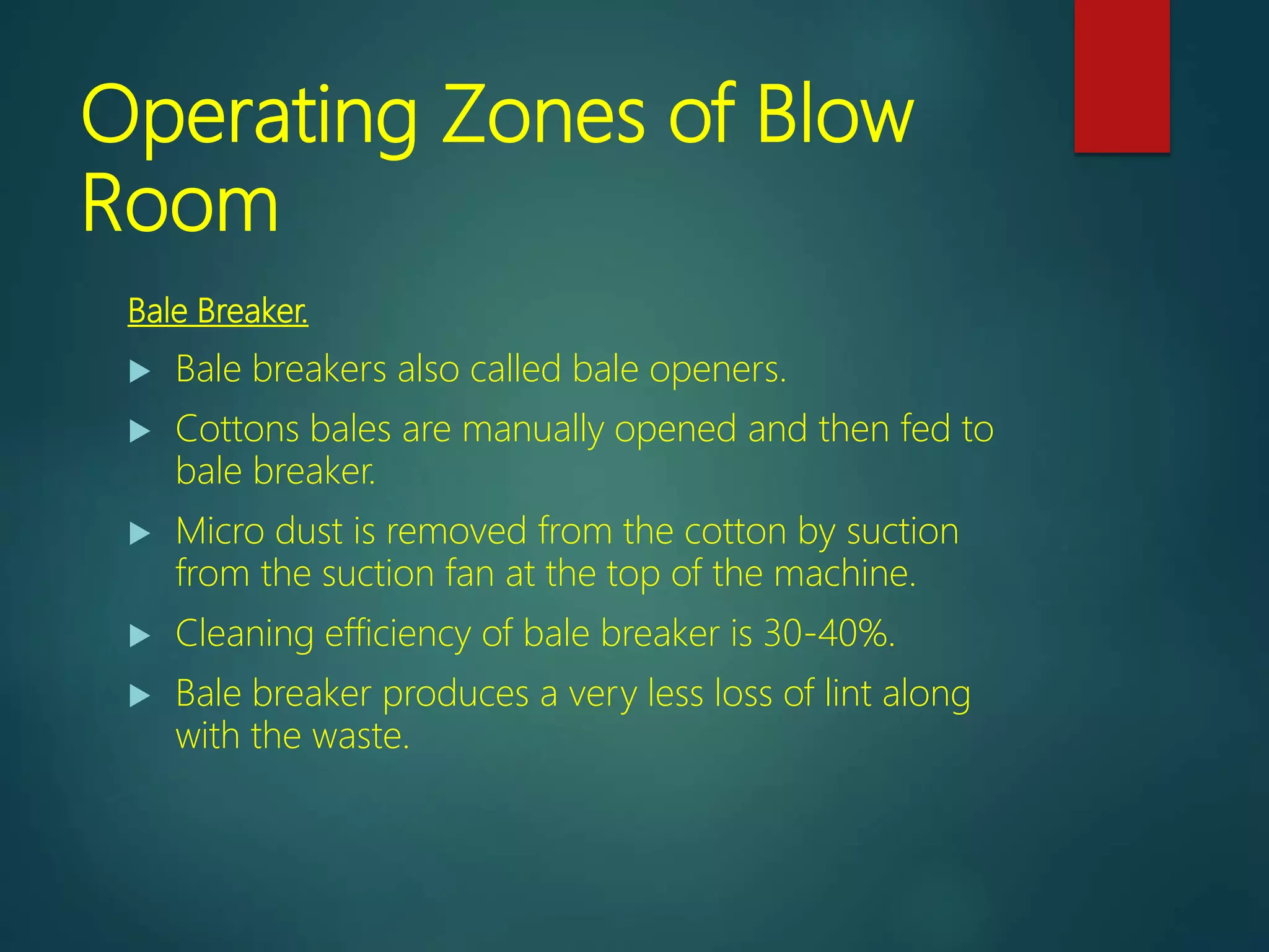 Blowroom process in spinning | PPTX