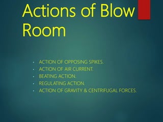 Blowroom process in spinning | PPTX
