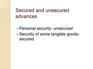 ppt on loans and advances | PPTX