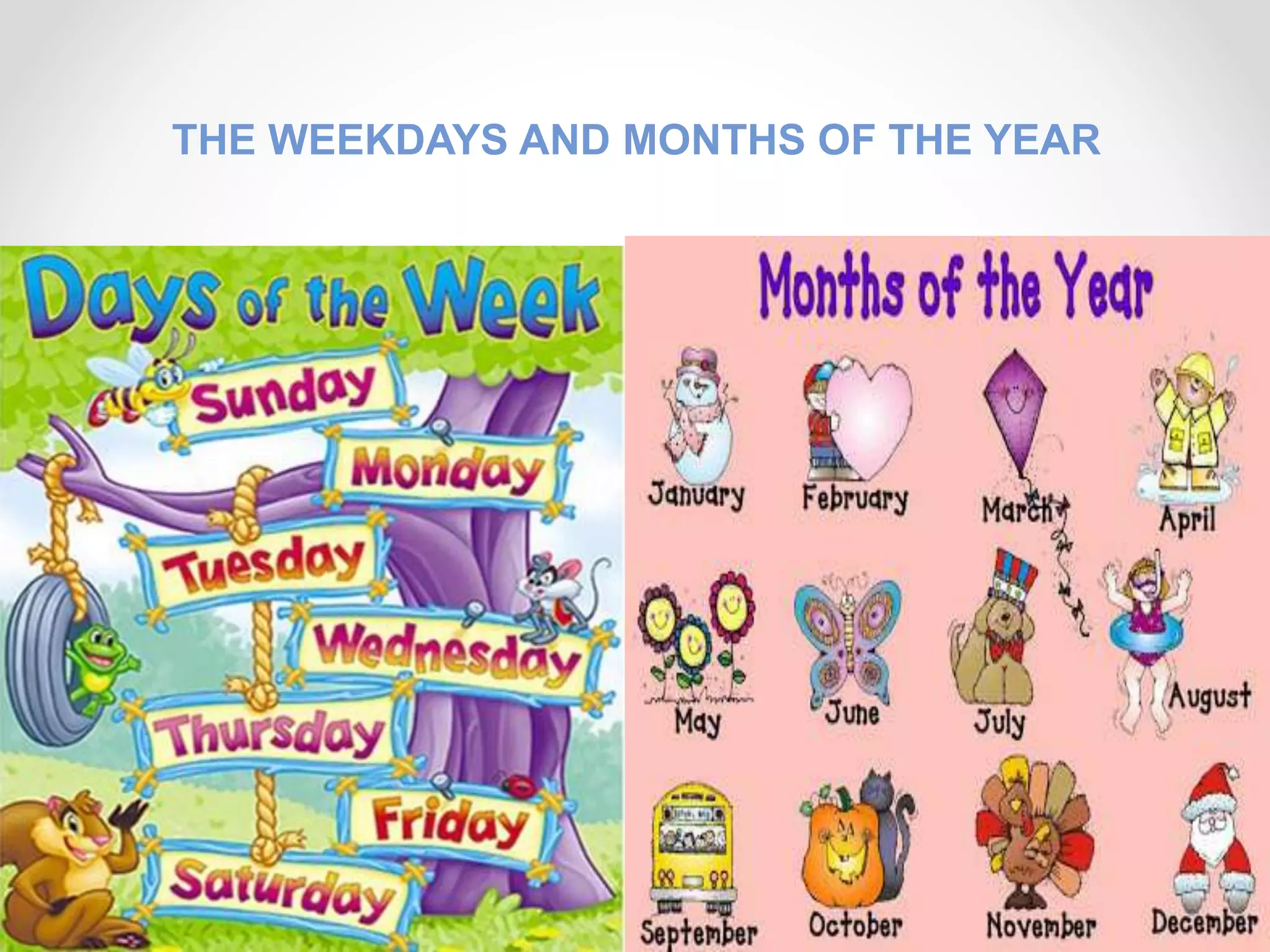 Days of the week and months of the year | PPTX