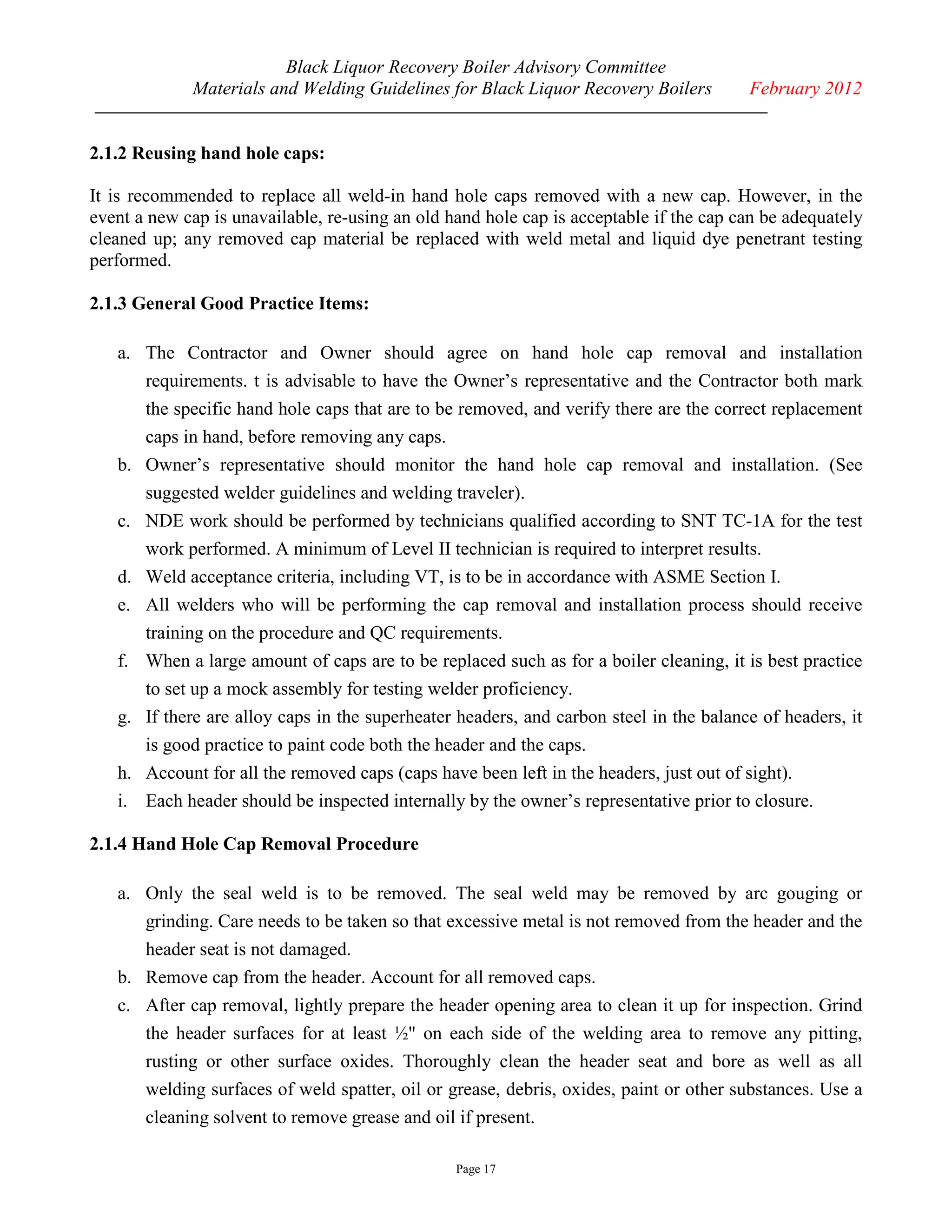 Blrbac material & welding guidelines (february 2012) | PDF