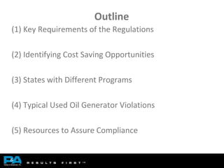 Used Oil: Understanding the Regulations and Strategies for Staying in ...