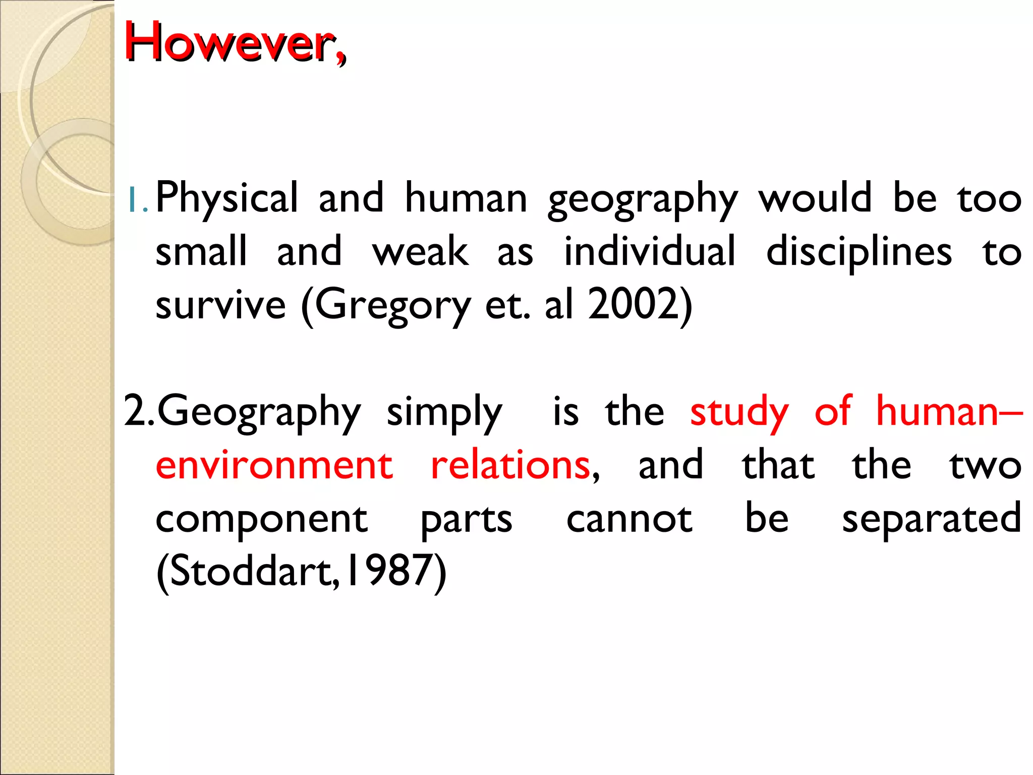 Geography-Problems and Prospects | PPT