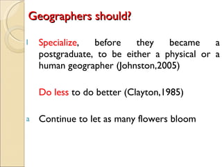 Geography-Problems and Prospects | PPT