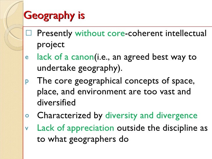 Geography-Problems and Prospects