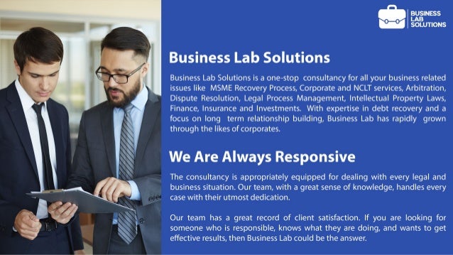 Business Lab Solutions | MSME Payment Recovery Consulting Services | PPT
