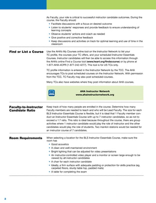 Bls instructor ess facultyguide_2017 | PDF