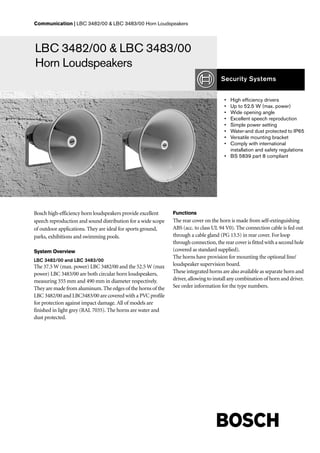 B lsp horn_lbc348200_data_sheet | PDF