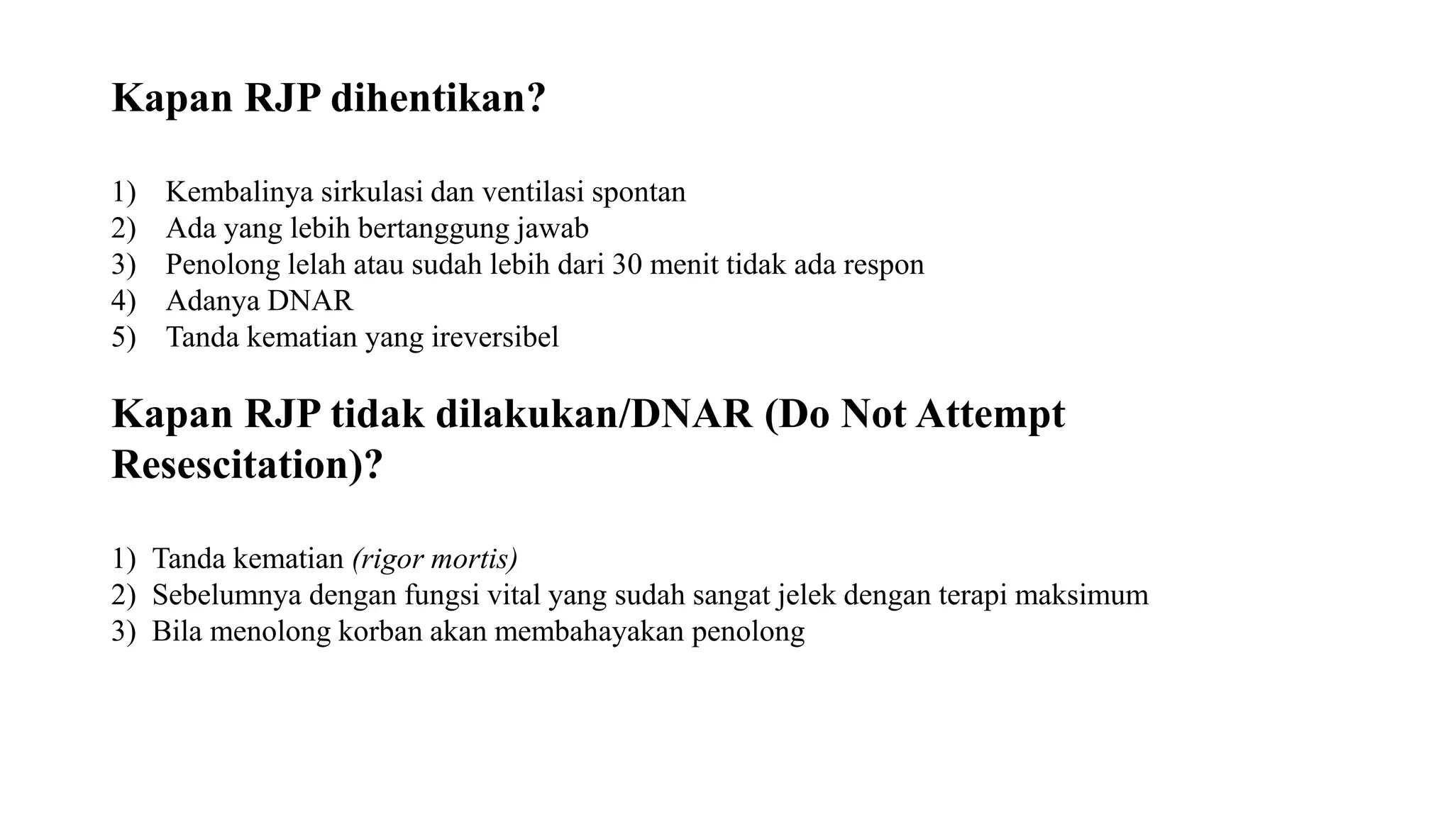 Bantuan Hidup Dasar untuk Awam (penanganan gawat darurat pada henti ...