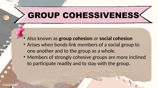 COHESIVENESS IN GROUP INTEGRATION XX.pptx
