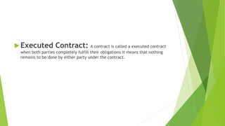 Contract Kinds Of Contract | PPT